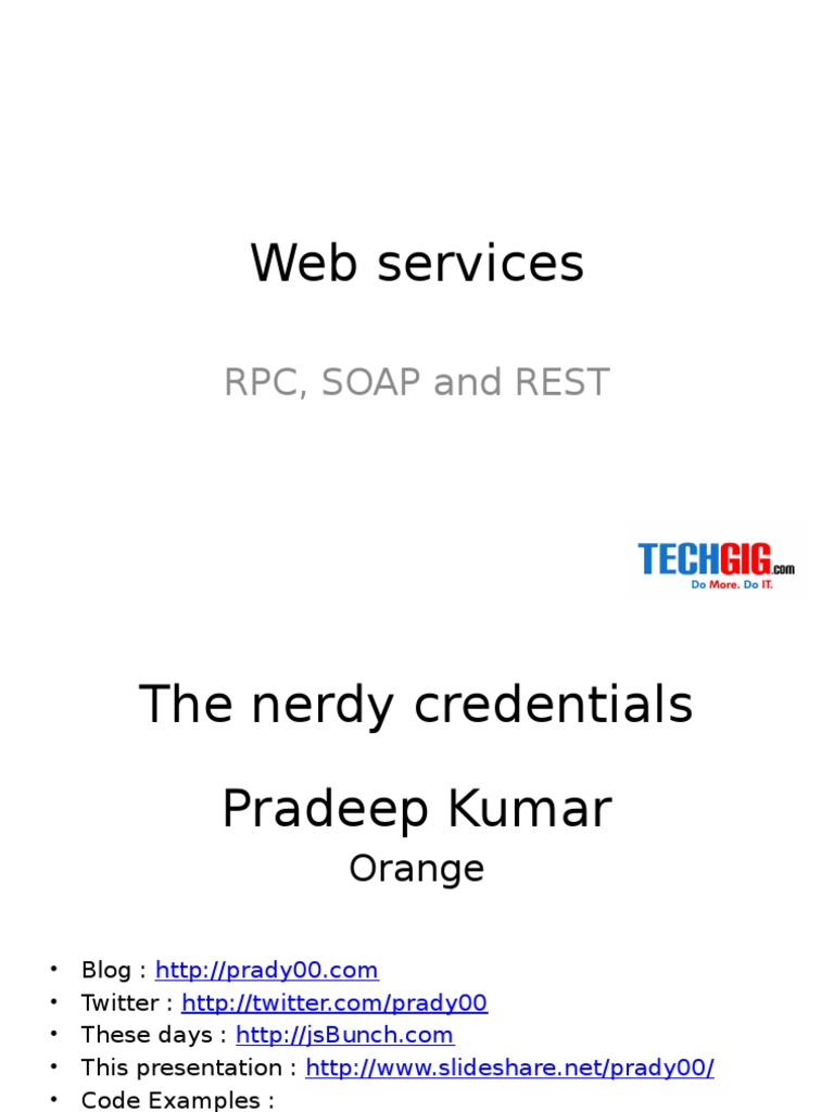 Web Services: RPC, Soap and Rest | PDF | Soap | Hypertext Transfer Protocol