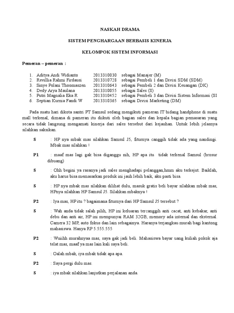 Naskah Drama Fix | PDF