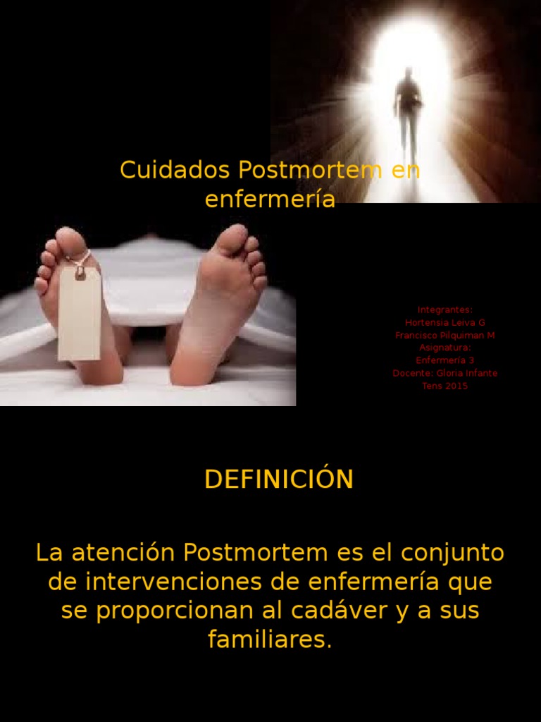 Cuidados Postmortem En Point Pdf Dolor Enfermería