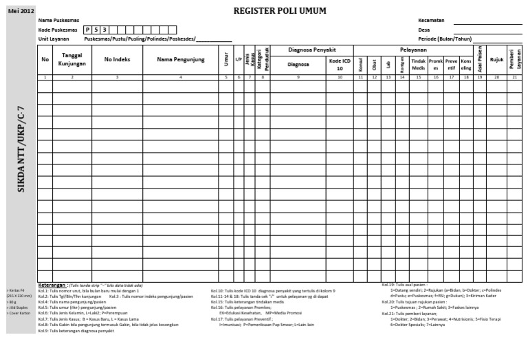 Register Poli Umum | PDF