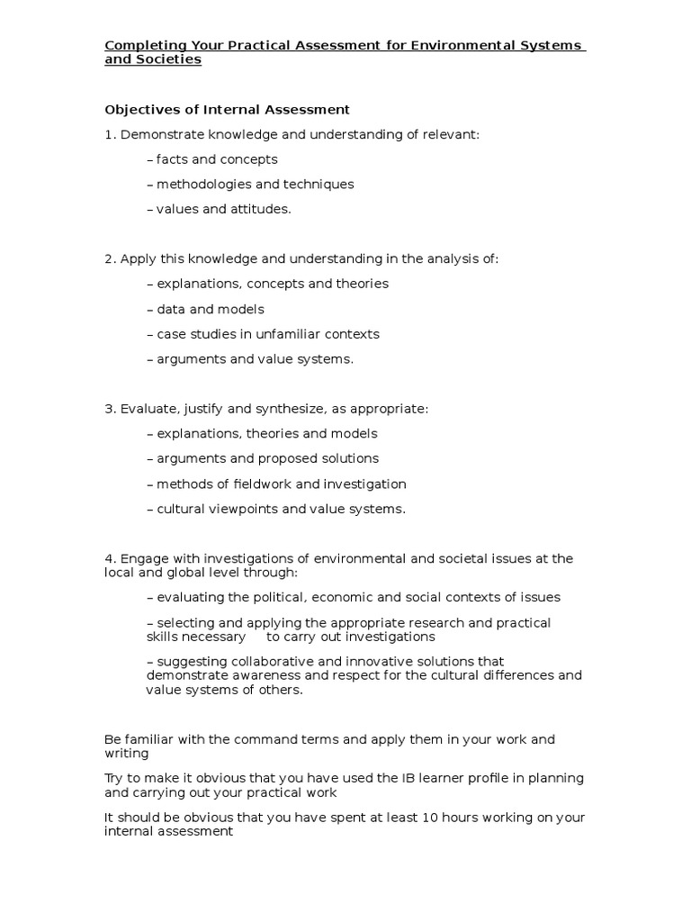 ESS Internal Assessment PDF Student s T Test Standard Deviation