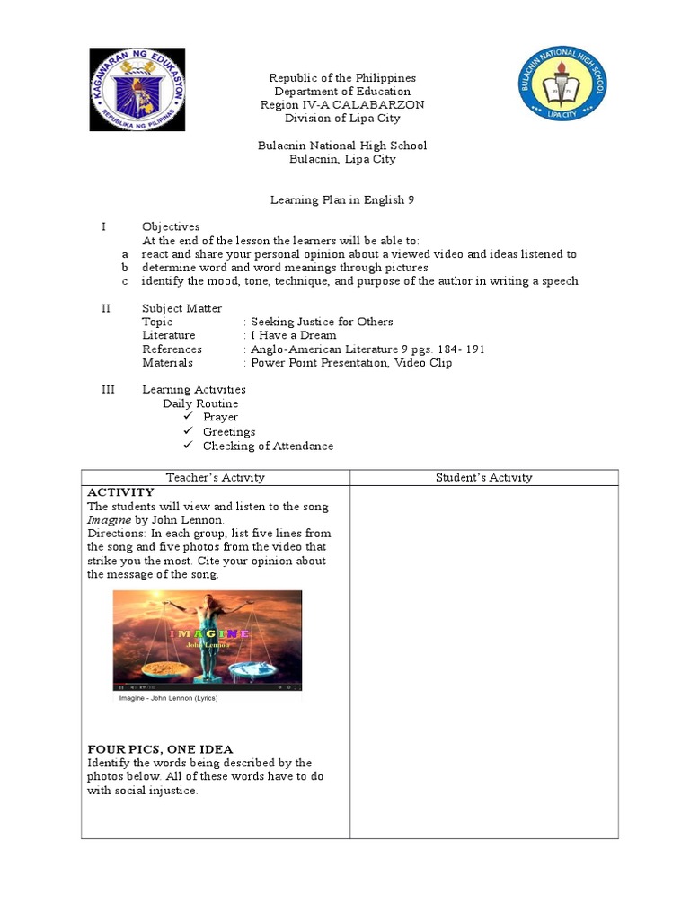 I Have A Dream 1 | PDF | Discrimination | Injustice