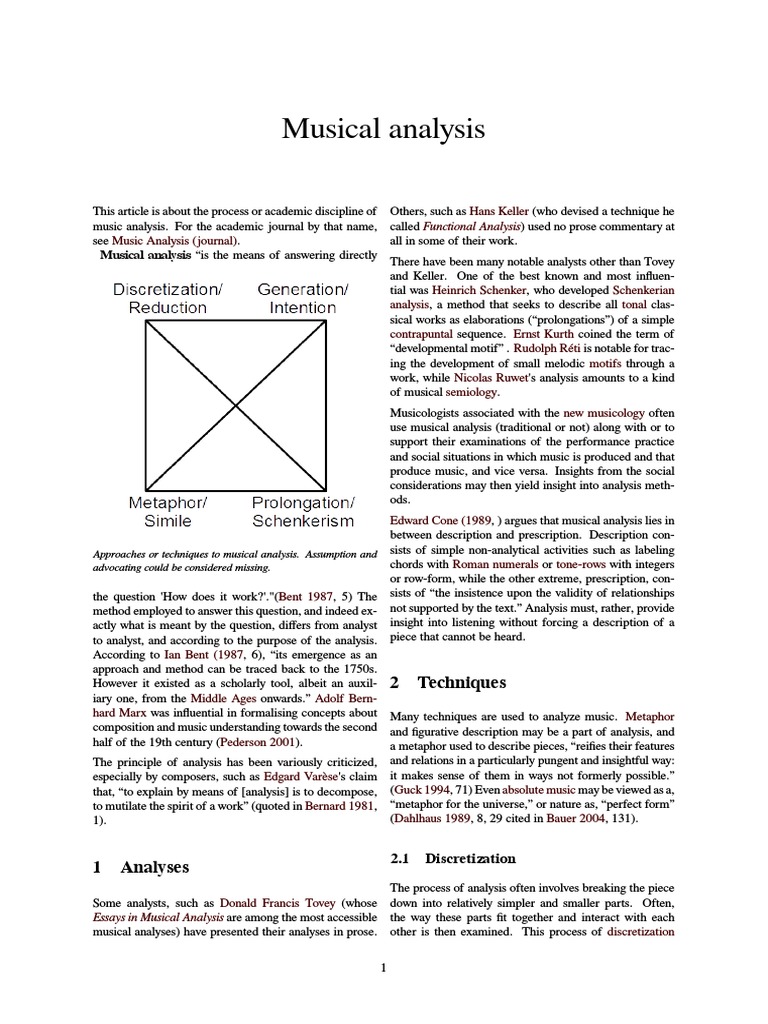 Musical Analysis: 2 Techniques | PDF | Music Theory | Musicology