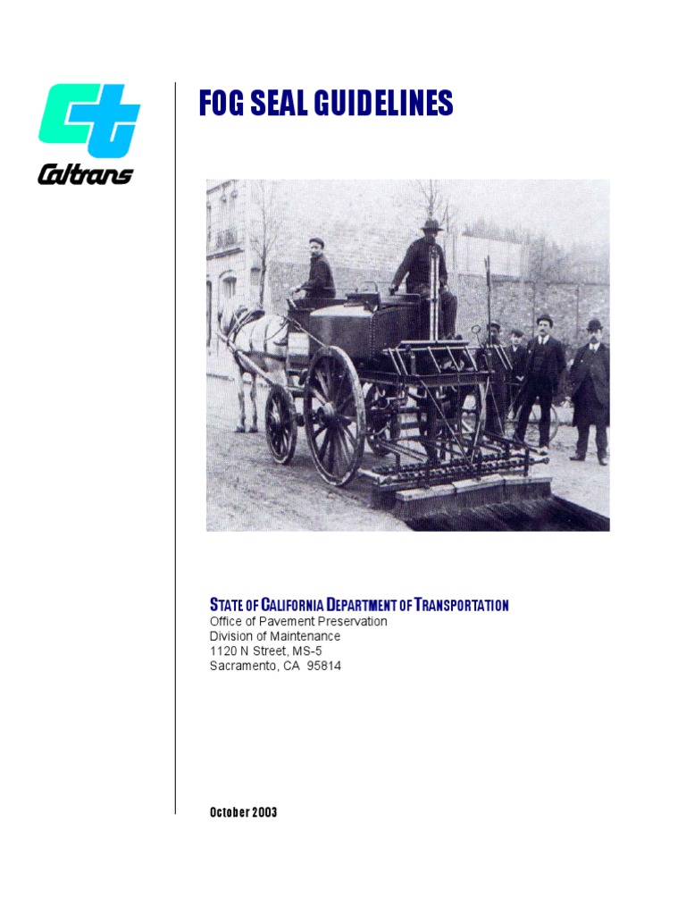 Fog Seal Guidelines: S C D T | PDF | Road Surface | Asphalt
