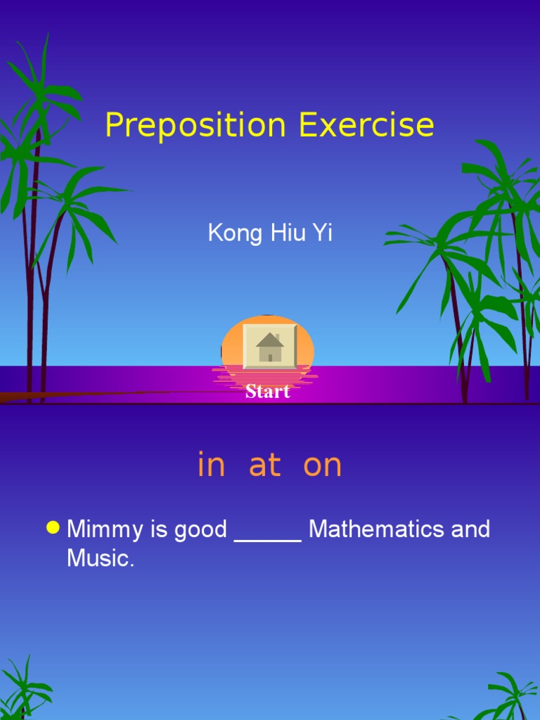 Preposition Exercise: Kong Hiu Yi | PDF