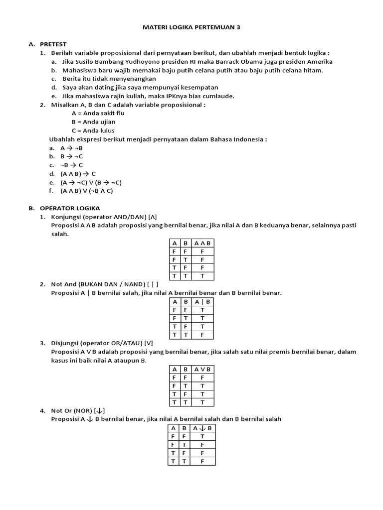 Logika Informatika | PDF