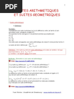 Suites Géométriques Exercices Corrigés | PDF | Séquence | Somme ...
