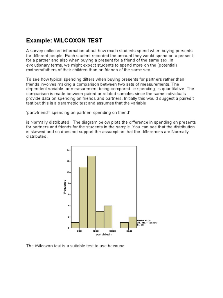 Example Wilcoxon | PDF | Statistical Hypothesis Testing | P Value