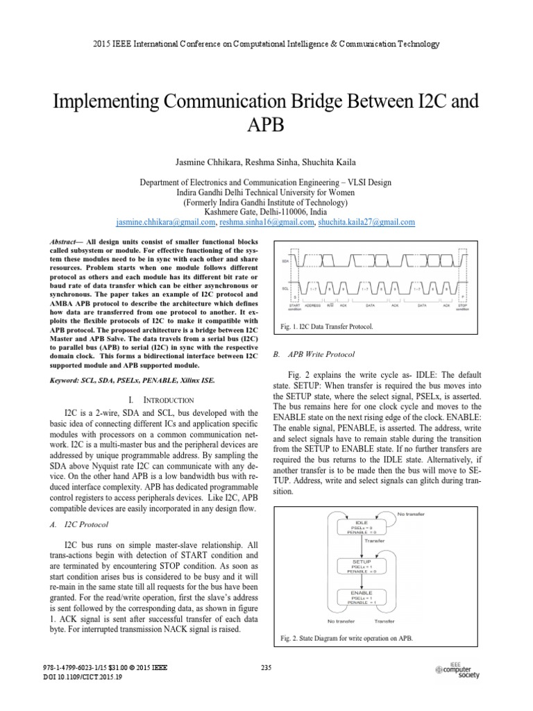 Implementing Communication Bridge Between I2C and APB | PDF | Areas Of ...