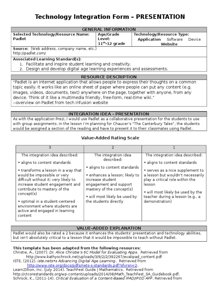 Technology Integration Template-Presentation | PDF | Communication ...