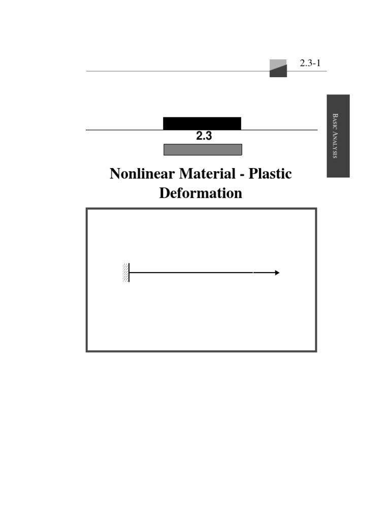 Nonlinear Material - Plastic Deformation | PDF | Deformation ...