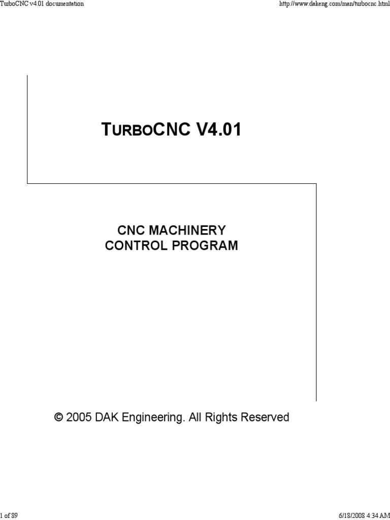 TurboCNC v4.01 Documentation1 | PDF | Dos | Booting