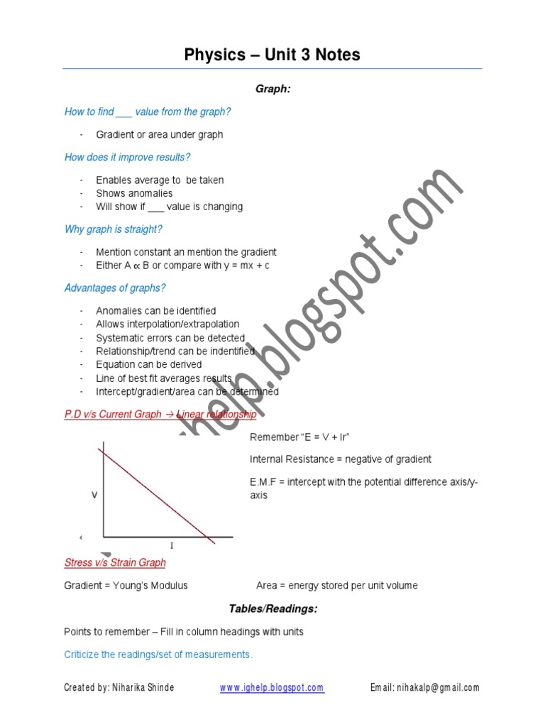 Edexcel A levels Physics Unit 3 Notes | Observational Error | Measurement