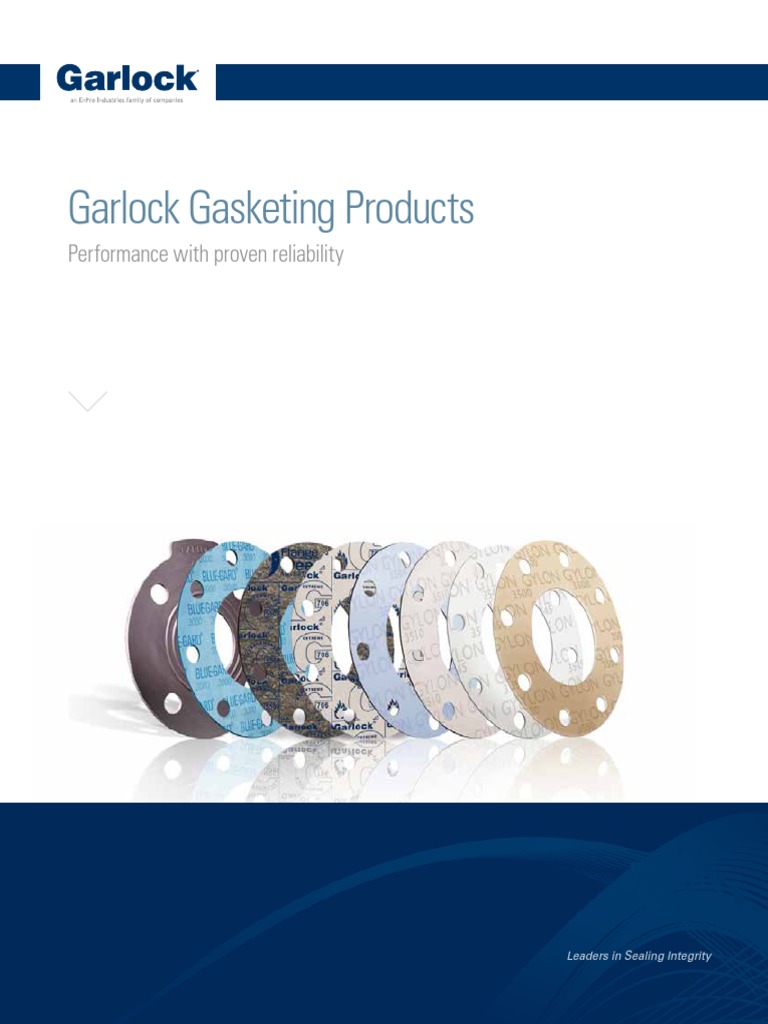 Garlock Gasketing Products: Performance With Proven Reliability | PDF