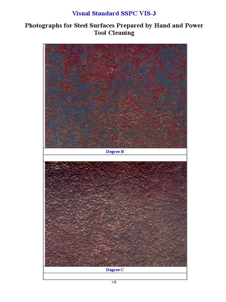 SSPC VIS-3 Visual Standards for Steel | PDF