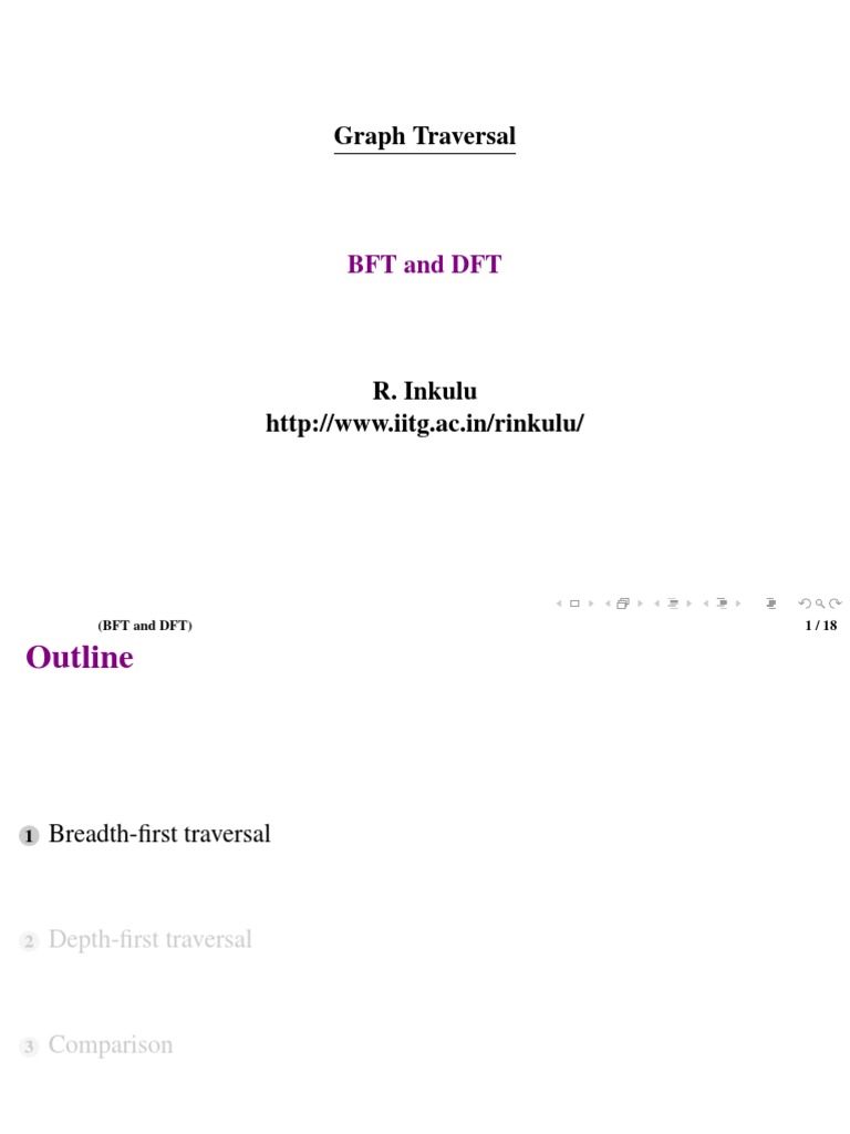 Graph Traversal: BFT and DFT | Download Free PDF | Vertex (Graph Theory ...