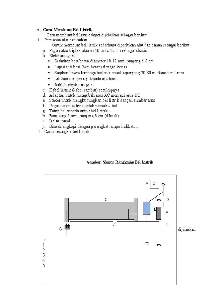 Cara Membuat Bel Listrik | PDF