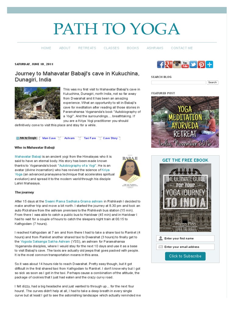 Journey To Mahavatar Babaji's Cave in Kukuchina, Dunagiri, India - Path ...