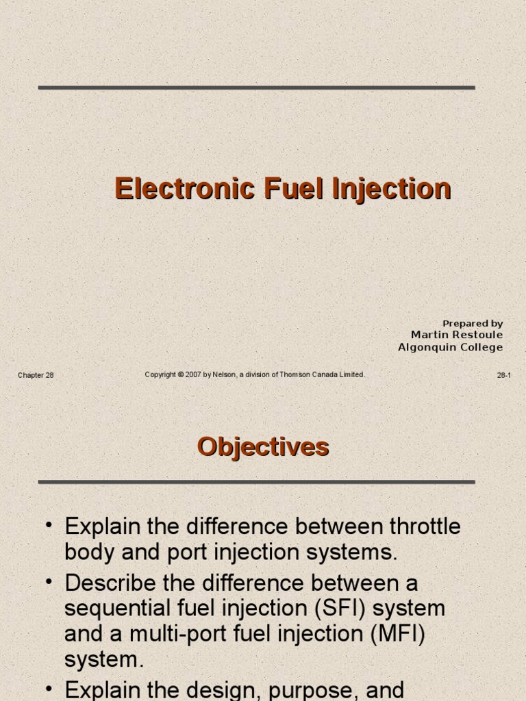Electronic Fuel Injection | PDF