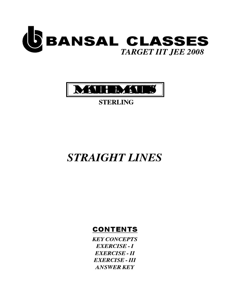 Straight Lines | PDF | Triangle | Line (Geometry)