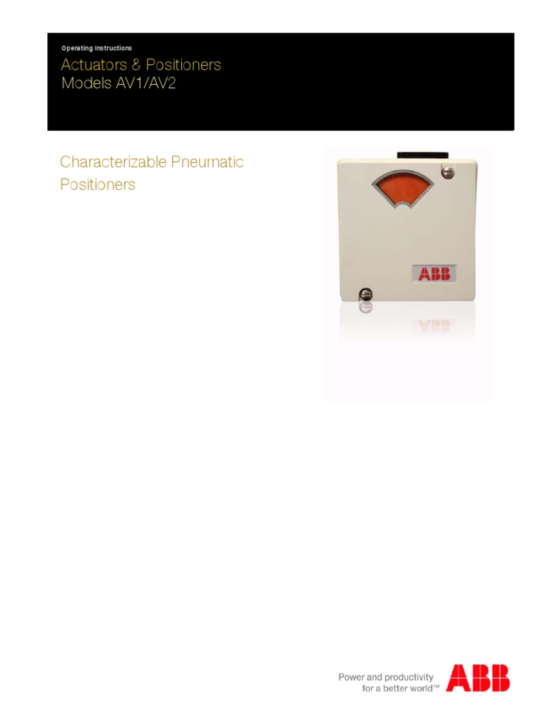 ABB AV2123000 Positioner User Manual | PDF