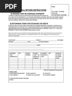 H&M Return Form | PDF