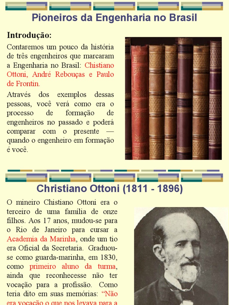 10 Pioneiros Da Engenharia No Brasil1 Pdf Rio De Janeiro Engenharia