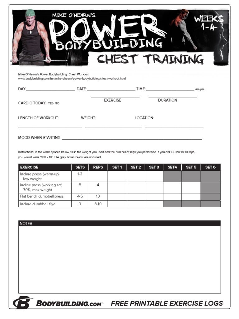 Power Bodybuilding 12week Log | PDF | Aerobic Exercise | Individual Sports