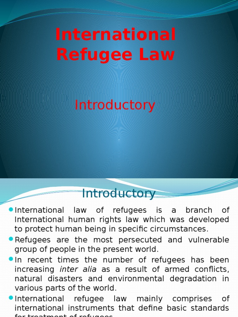 International Refugee Law | PDF | Refugee | Treaty