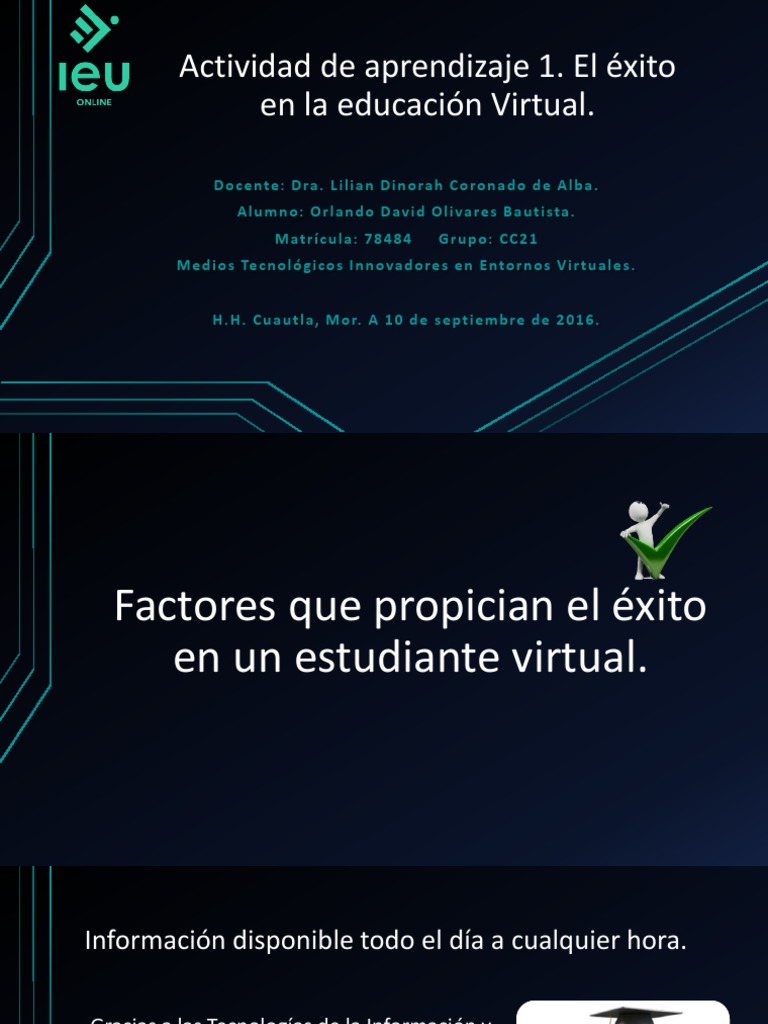 El Éxito en La Educación Virtual | PDF | Internet | Tecnología de ...