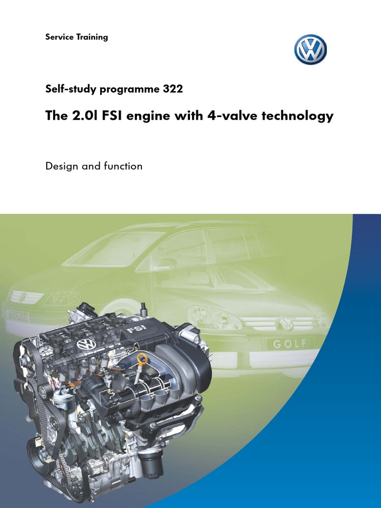 VW 2.0l FSI Engine With 4-Valve Technology PDF | PDF | Throttle | Fuel ...
