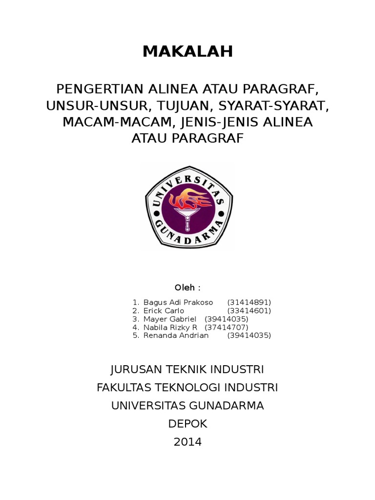 Alinea Atau Paragraf | PDF | Karier & Perkembangan
