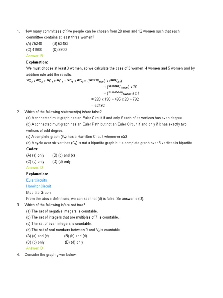 Net Questions | PDF | Visual Cortex | Vertex (Graph Theory)