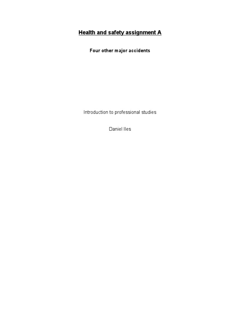 Health and Safety Assignment A | PDF | Occupational Safety And Health ...