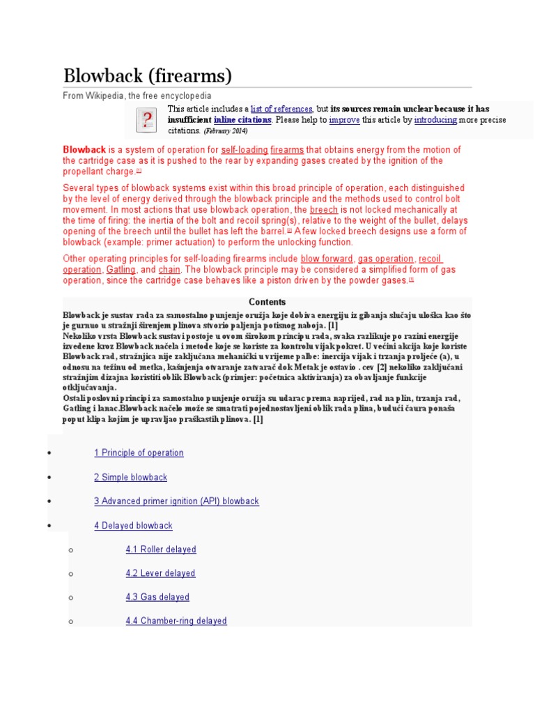 Blowback | PDF | Firearms | Cartridge (Firearms)