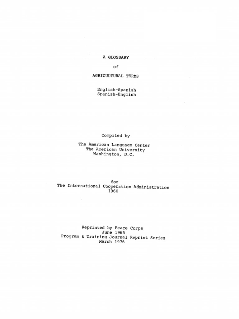 A Glossary of Agricultural Terms | PDF | Agriculture | Foods