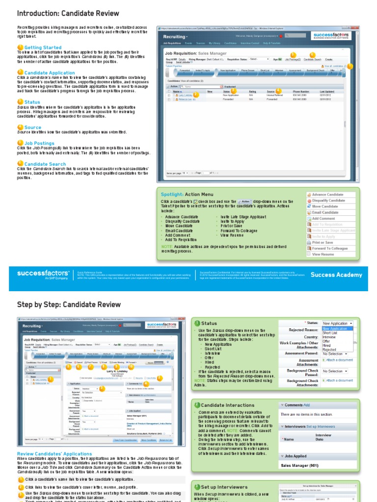 Sfu MGR Intro Candidate Review | PDF | Recruitment | Résumé