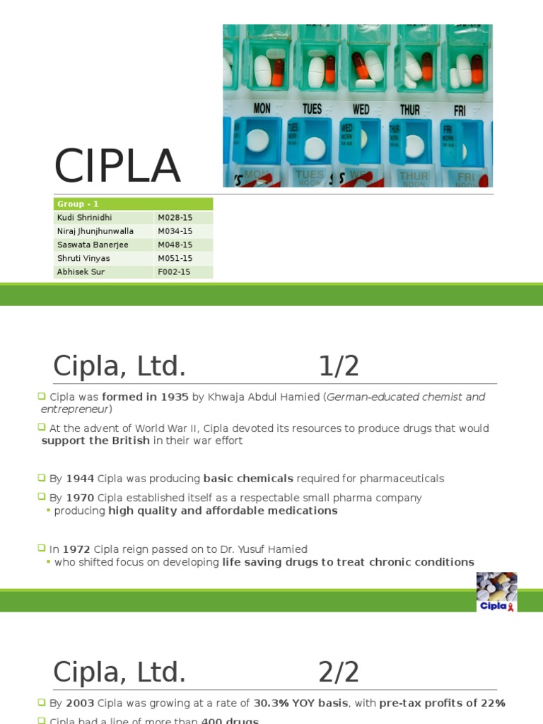 Cipla | Pharmaceutical Industry | Pharmaceutical Drug