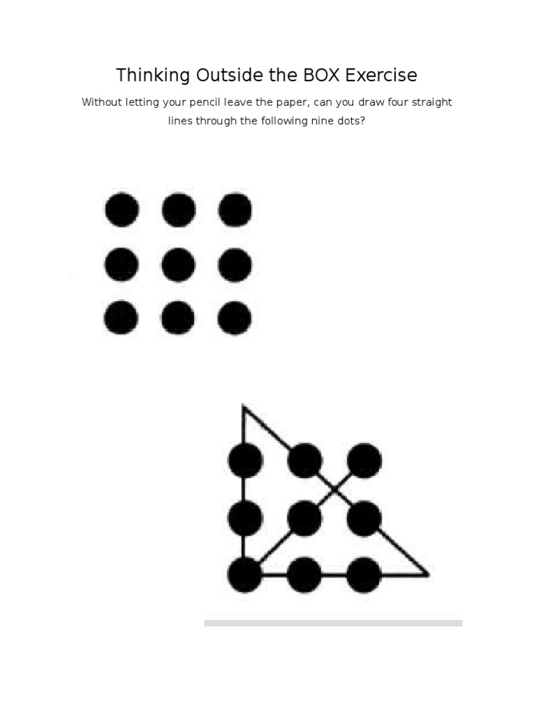 Outside The Box Exercise | PDF | Problem Solving Skills | Holism