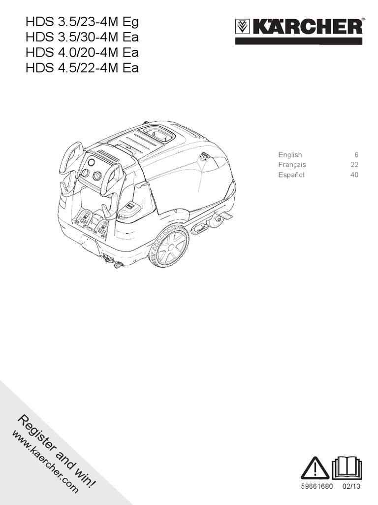 Karcher Operation Manual | PDF | Pump | Water Heating