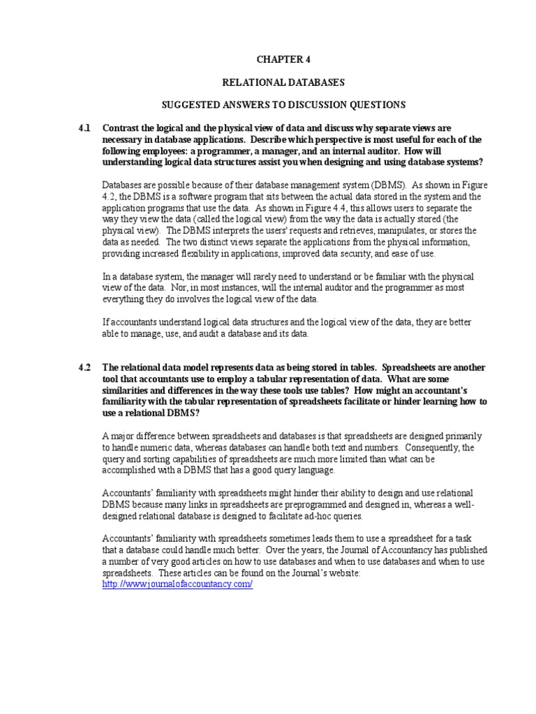 Ais CH04 | PDF | Relational Database | Databases