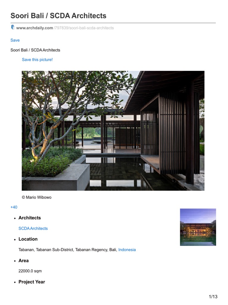 Soori Bali SCDA Architects | Download Free PDF | Window | Roof