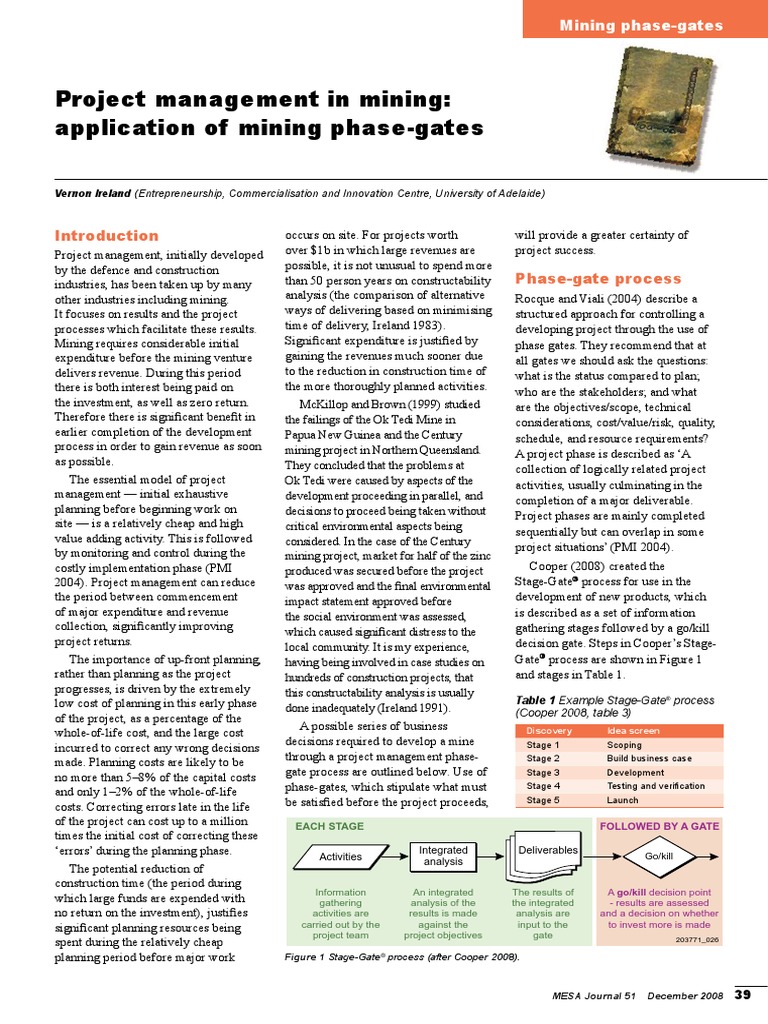 Mj51 Project Management Mining | PDF | Project Management | Mining