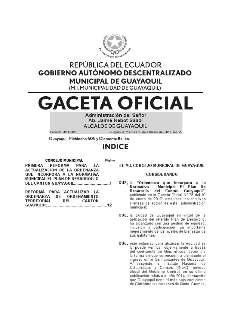 Gaceta Oficial | PDF | Turismo | Ecuador