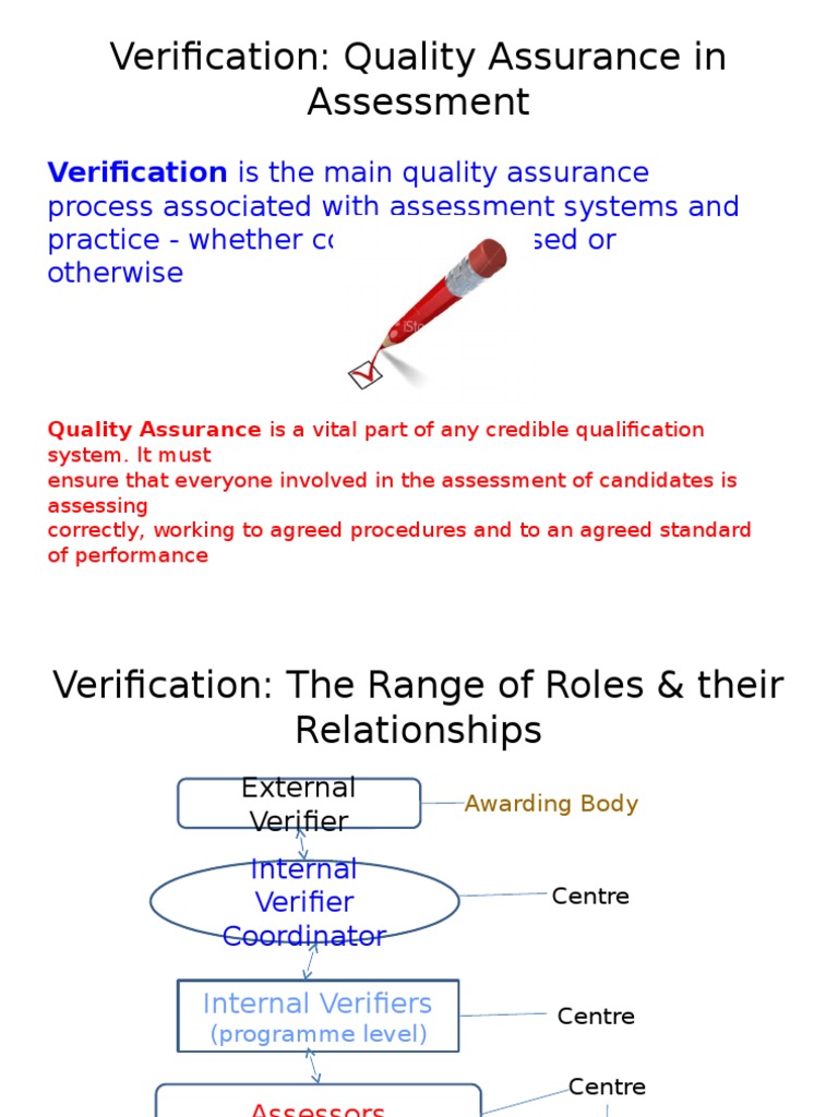 Verification | PDF | Verification And Validation | Educational Assessment
