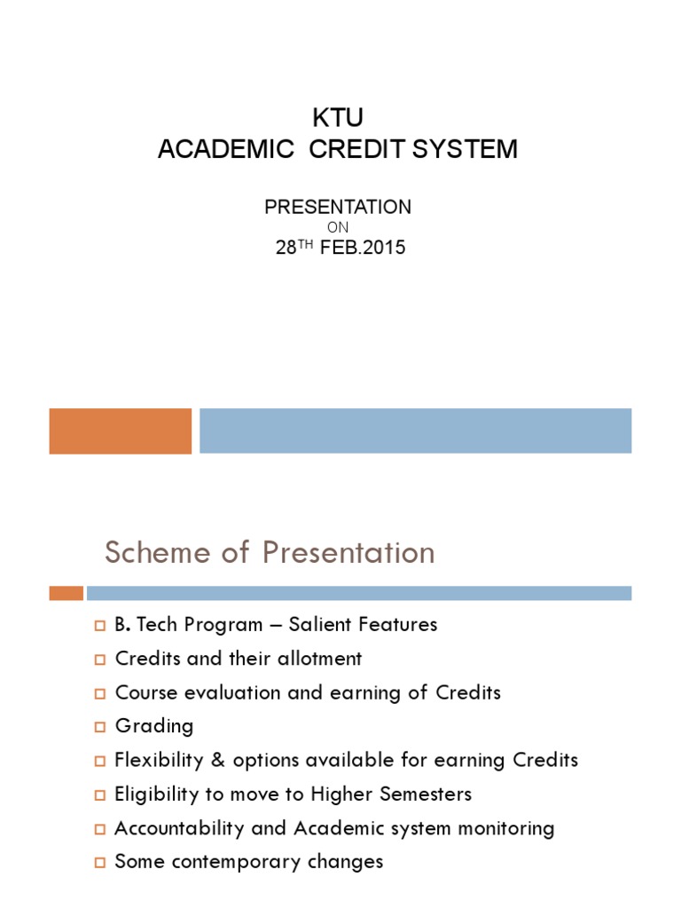 KTU Credit System | PDF | Course Credit | Academic Term