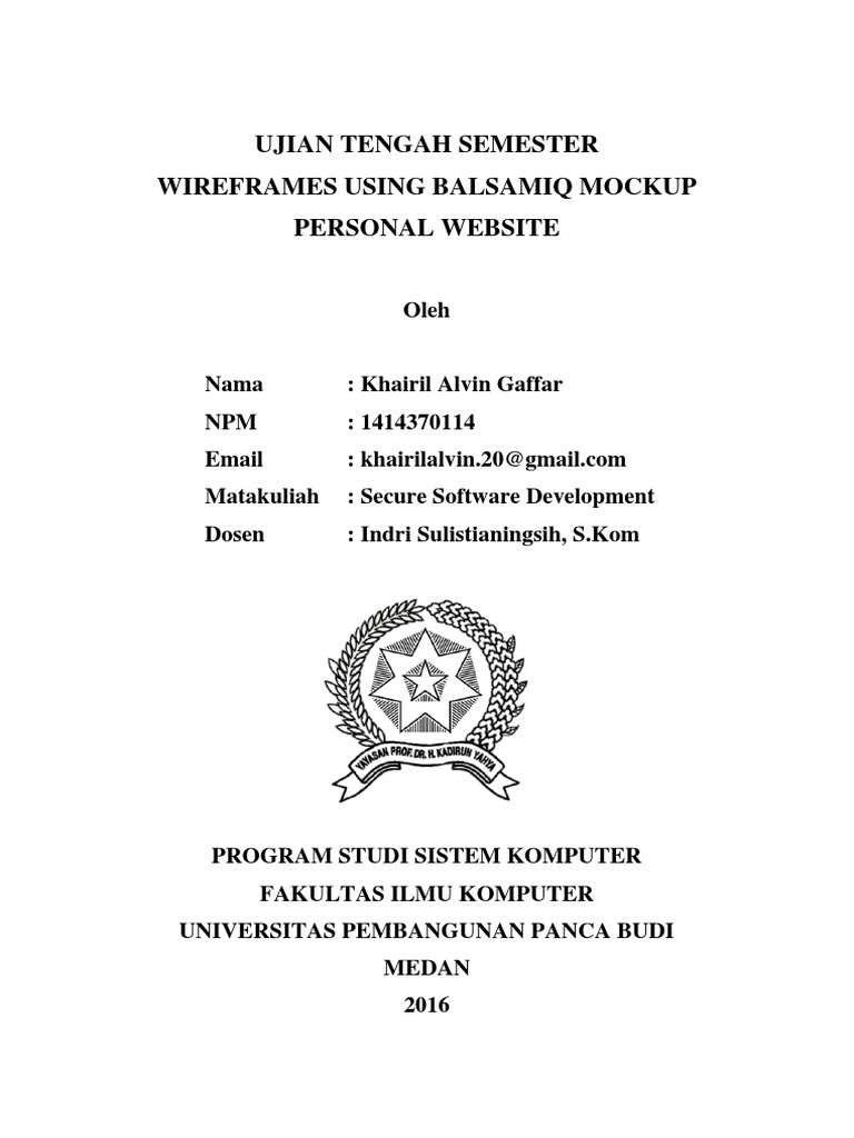 Contoh Balsamiq Mockup / Wireframes | PDF