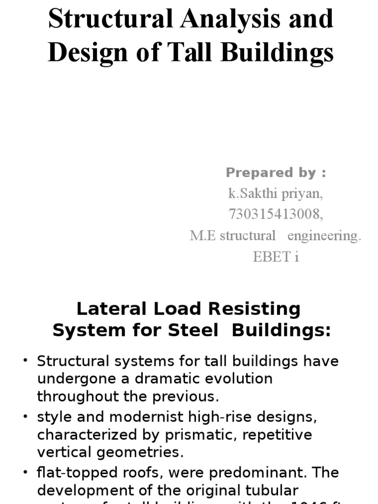 Structural Analysis and Tall Buildings | PDF