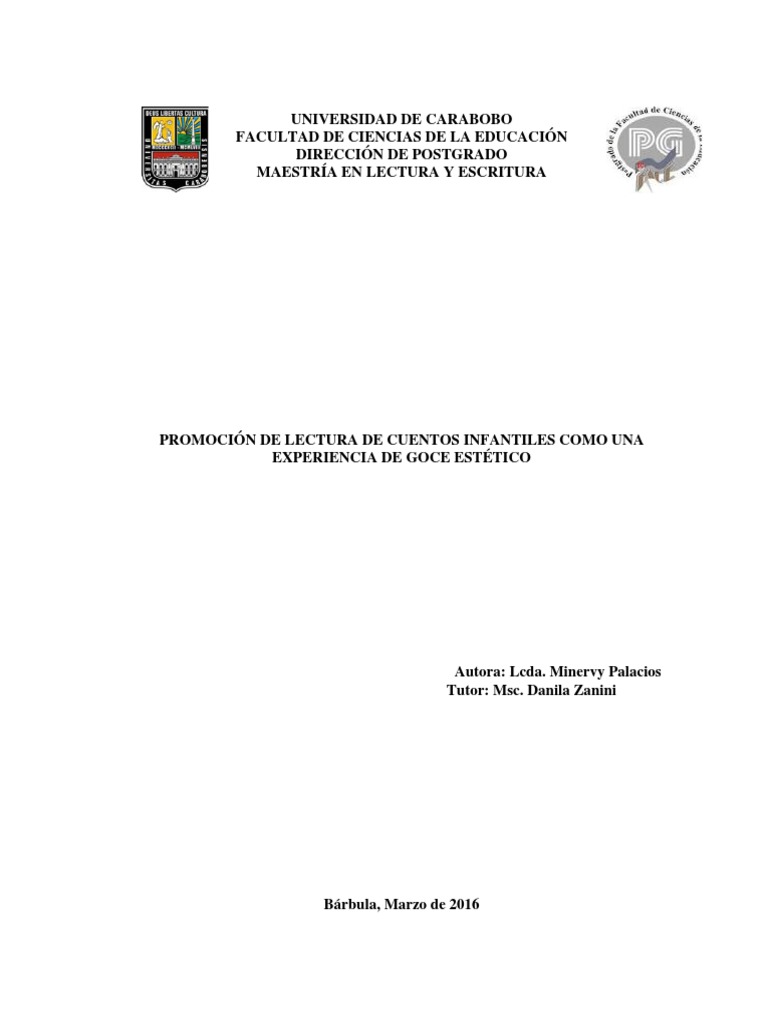 Promoción De Lectura De Cuentos Infantiles Como Una Pdf Lectura