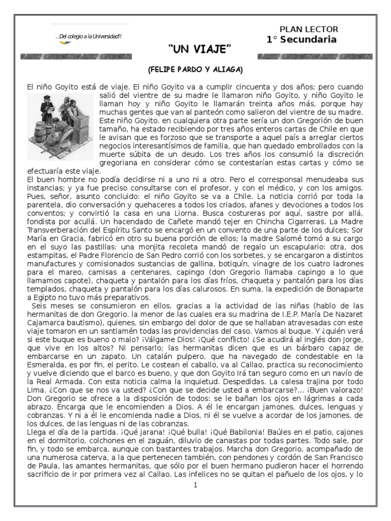 Lectura Un Viaje - Plan Lector | PDF | Religión y creencia
